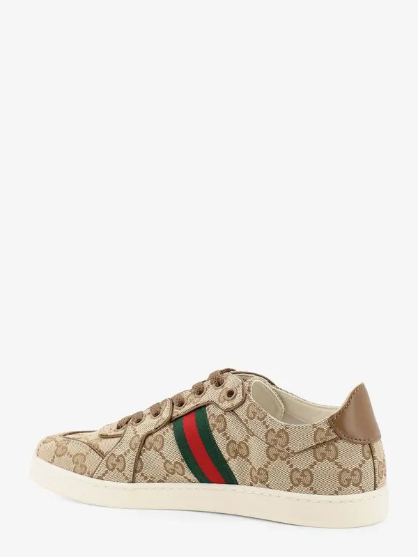Gucci Gg Fabric Lace-up Sneakers With Nastro Web