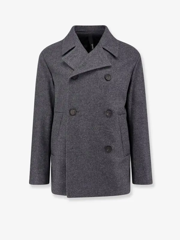 HEVO Double-breasted Virgin Wool Blend Coat