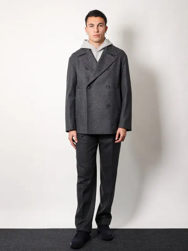 HEVO Double-breasted Virgin Wool Blend Coat