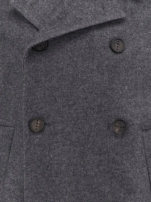 HEVO Double-breasted Virgin Wool Blend Coat