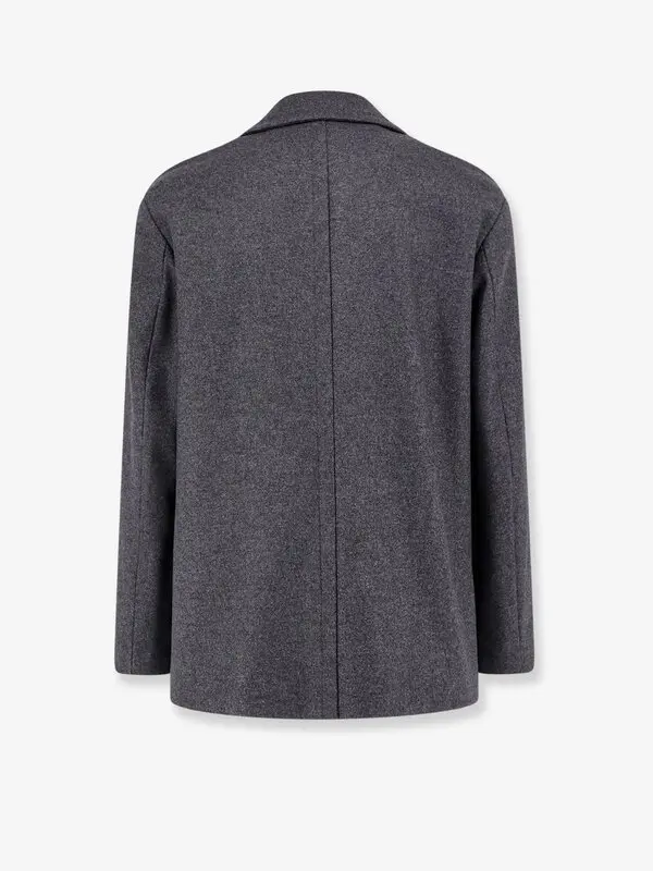 HEVO Double-breasted Virgin Wool Blend Coat