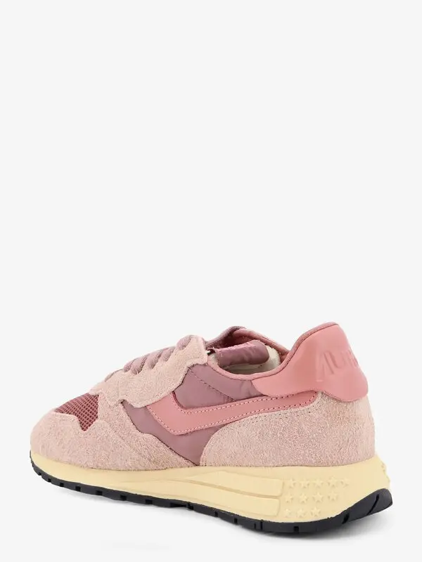 AUTRY Reelwind Low Mesh And Suede Sneakers With Side Logo - Pink