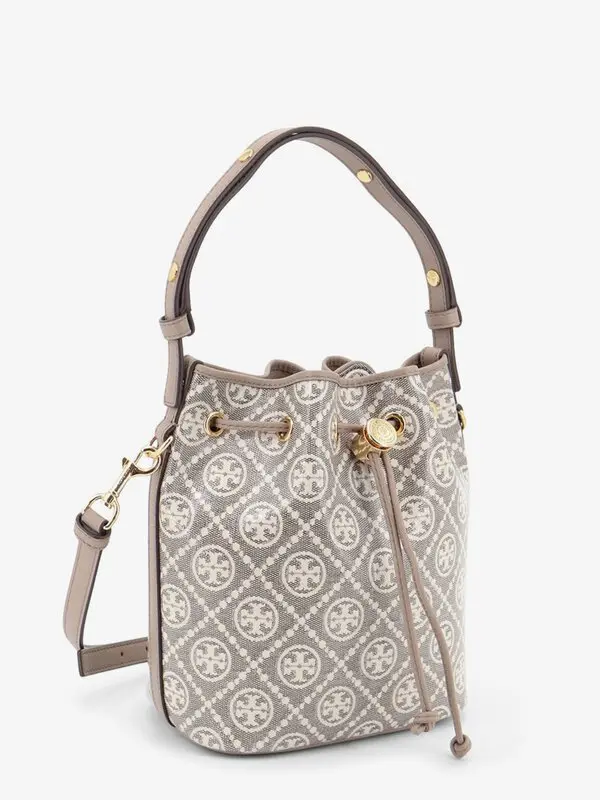 Tory Burch T Monogram Coated Canvas Bucket Bag