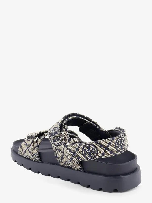 Tory Burch T Monogram Fabric Sandals