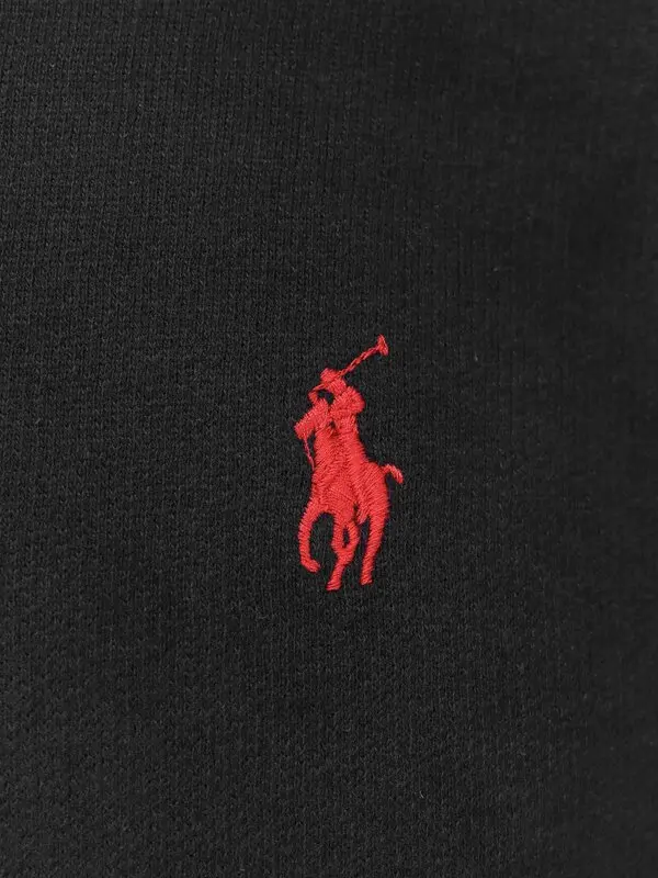 Polo Ralph Lauren Cotton Blend Crew Neck Sweater With Logo Embroidery - Black