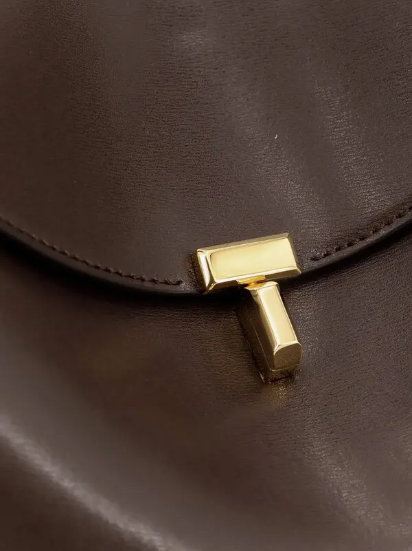 TOTEME T-lock Leather Handbag - Brown