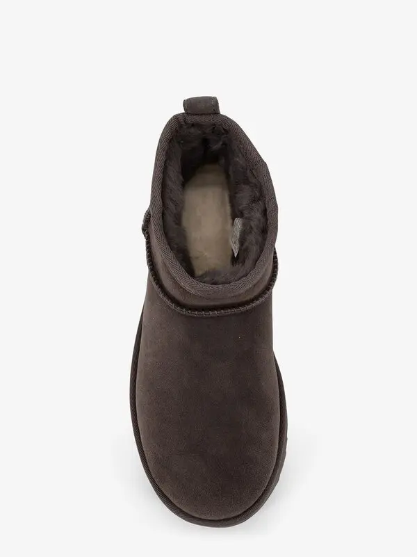 UGG Classic Ultra Mini Suede Ankle Boots - Grey