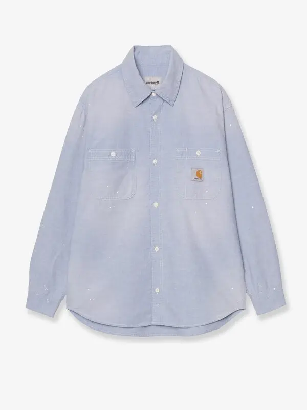 Carhartt Work In Progress Painter Cotton Shirt With Used Effect