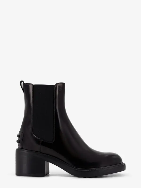 TOD'S Gomma T60 Leather Ankle Boots - Black
