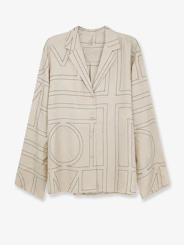 TOTEME Pajamas Organic Silk Shirt - Beige