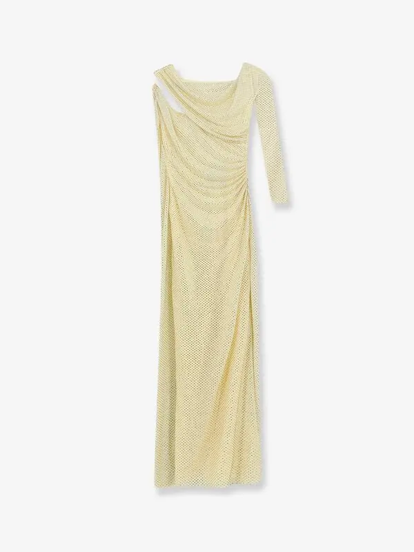 SELF-PORTRAIT Midi Dress With Rhinestones