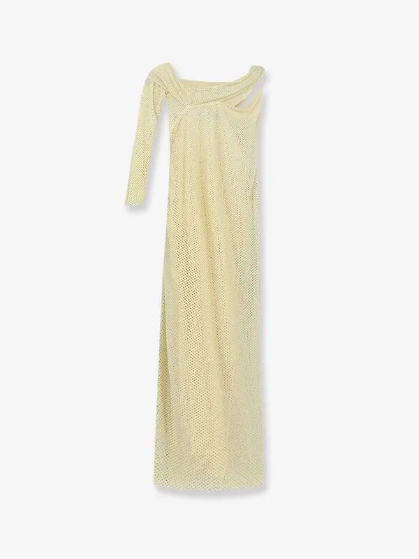 SELF-PORTRAIT Midi Dress With Rhinestones