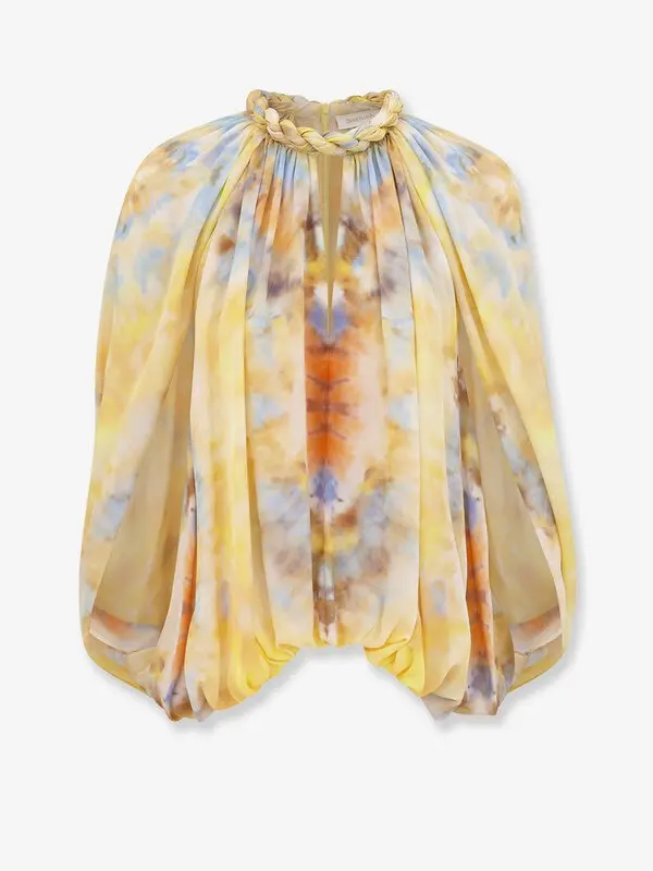 Zimmermann Alchemy Twist Billow Silk Top