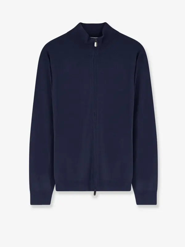 BRAMANI CASHMERE Wool Zip Up Cardigan