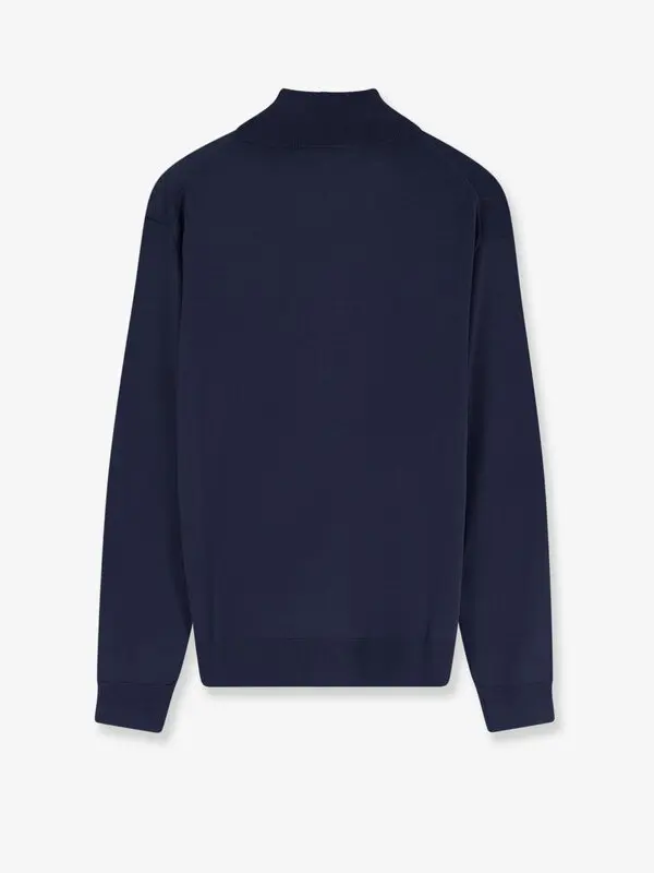 BRAMANI CASHMERE Wool Zip Up Cardigan