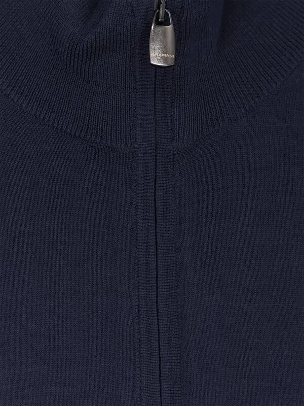 BRAMANI CASHMERE Wool Zip Up Cardigan
