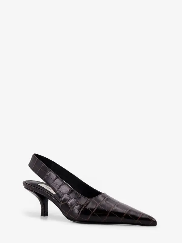 TOTEME Leather Décolleté With Crocodile Print