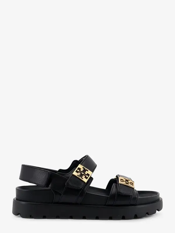 Tory Burch Mellow Leather Sandals With Metal Logo
