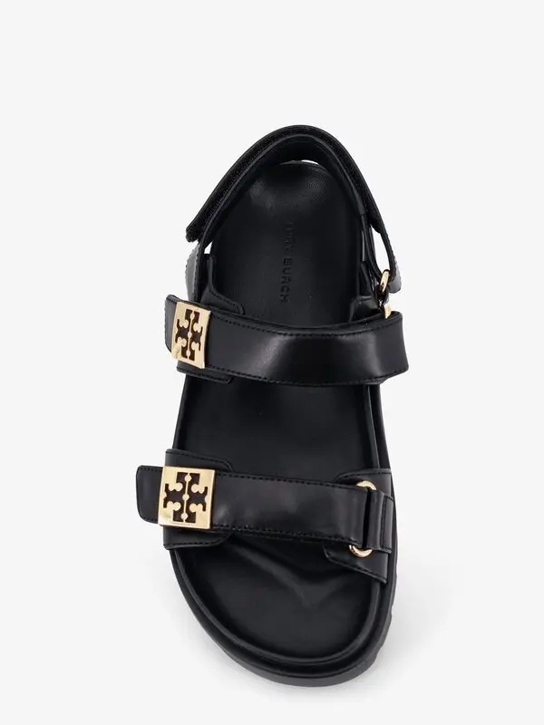 Tory Burch Mellow Leather Sandals With Metal Logo