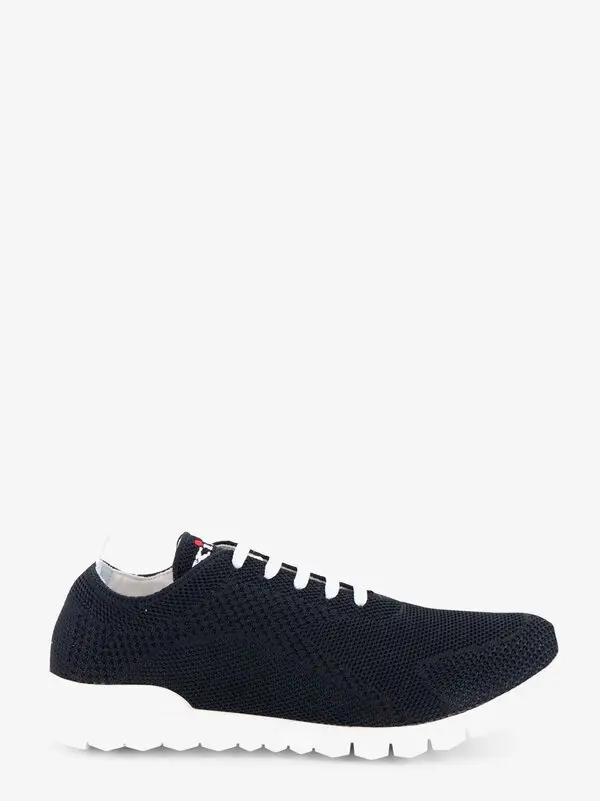 Kiton Knitted Fabric Sneakers With Embroidered Logo