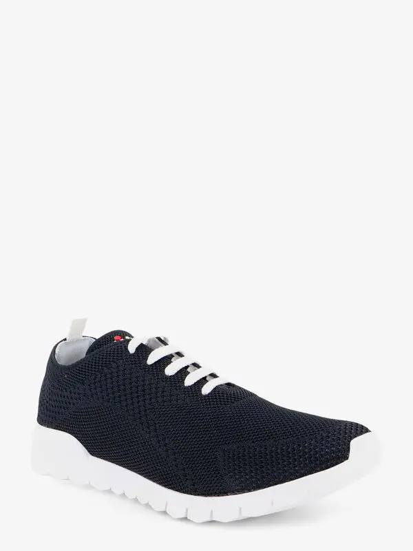 Kiton Knitted Fabric Sneakers With Embroidered Logo