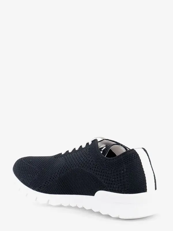 Kiton Knitted Fabric Sneakers With Embroidered Logo
