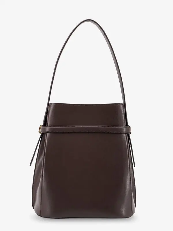 TOTEME Belted Leather Bucket Bag