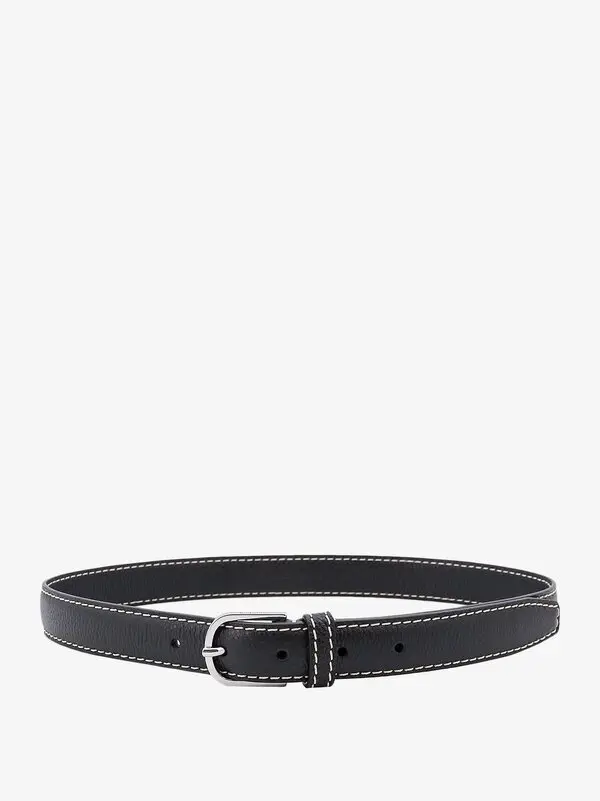 TOTEME Slim Grained Leather Belt