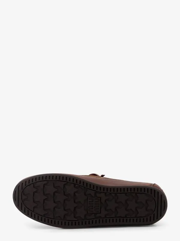Miu Miu Leather Loafers With Lettering Logo