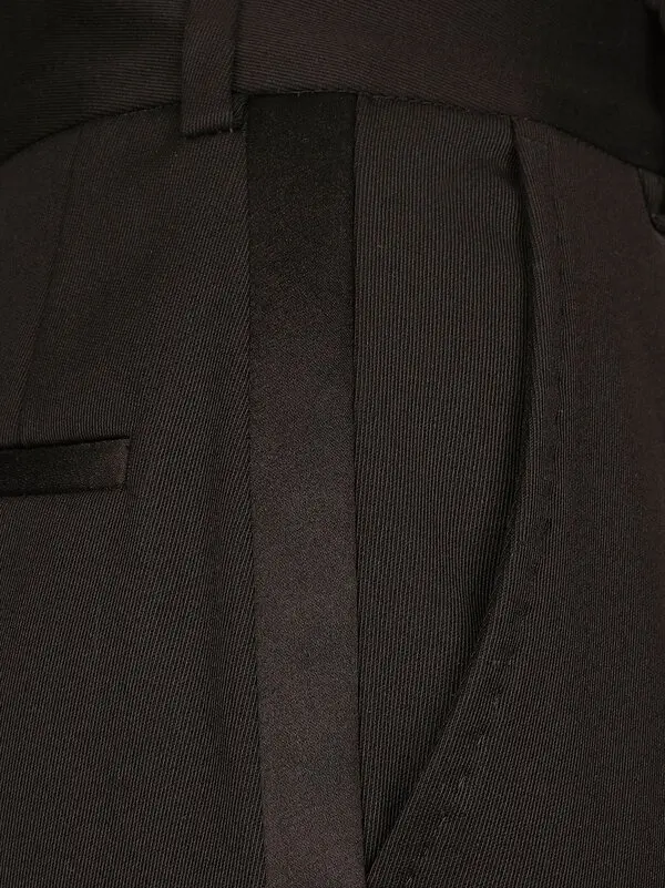 Dolce & Gabbana Tuxedo Virgin Wool And Silk Trousers