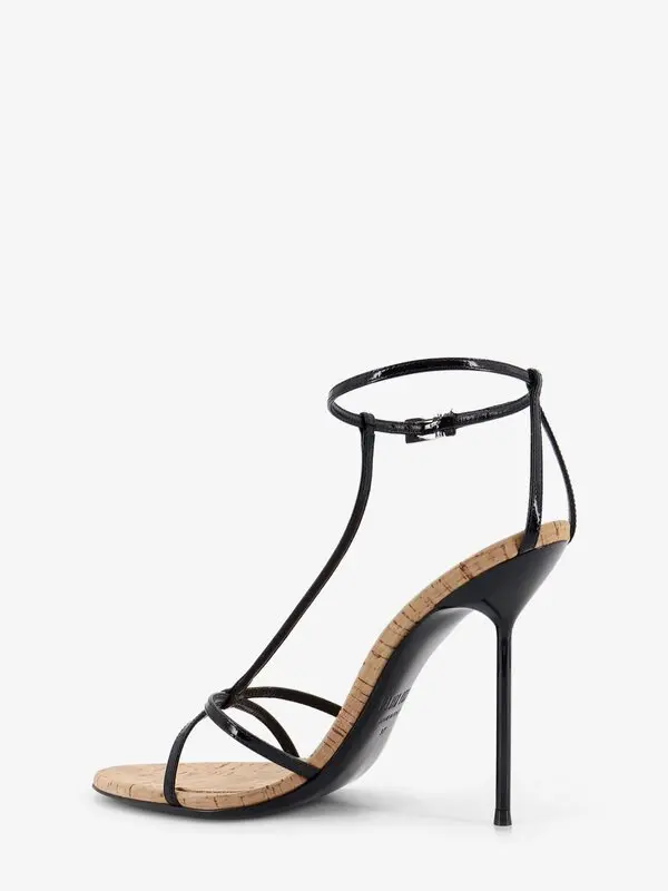 Paris Texas Lidia Leather And Cork Sandals