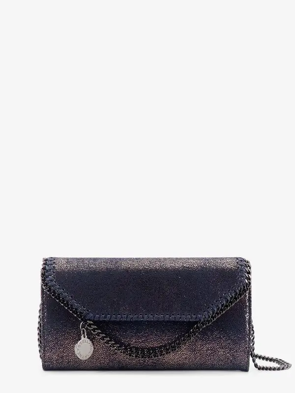 Stella McCartney Falabella Shaggy Deer Fabric Wallet - Blue