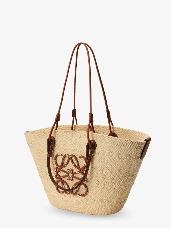 Loewe Raffia And Leather Shoulder Bag
