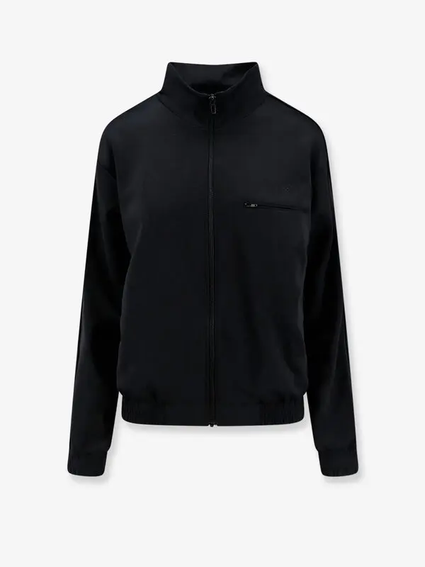 MAISON MARGIELA Zip-up Sweatshirt With Numeric Embroidery
