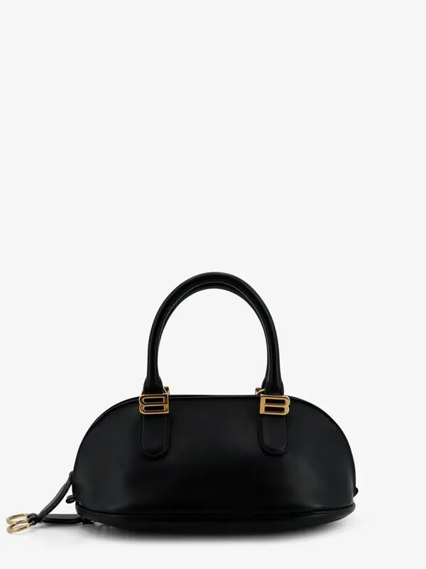 Balenciaga Bowling Bolero Leather Handbag - Black