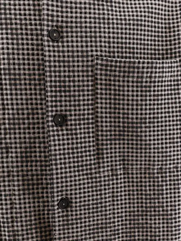 HEVO Cotton Blend Shirt With Checked Pattern