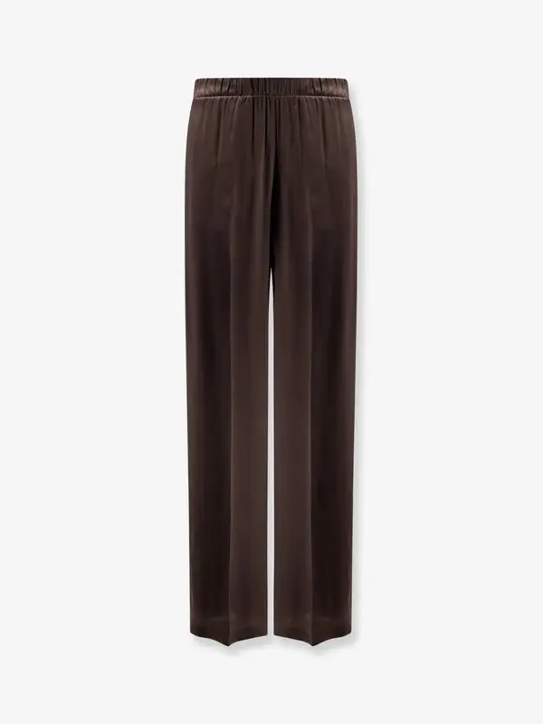 SEMICOUTURE Satin Trousers - Brown