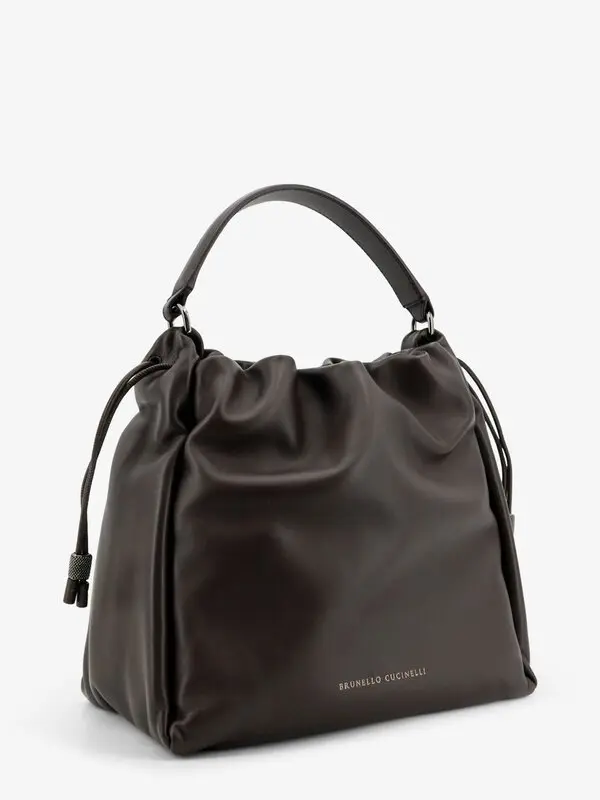 Brunello Cucinelli Bucket Mellow Leather Shoulder Bag
