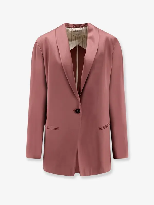 ALYSI Single-breasted Satin Blazer