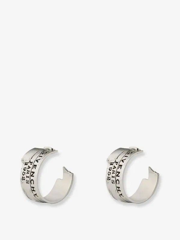 Givenchy Tape Earrings In Metal And Enamel