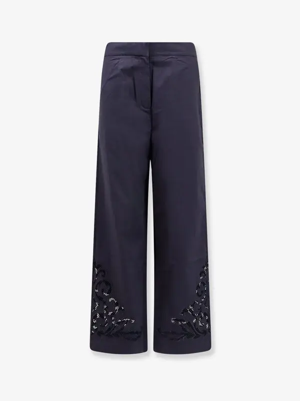 SCARLETT POPPIES Vemoza Cotton Trousers - Blue
