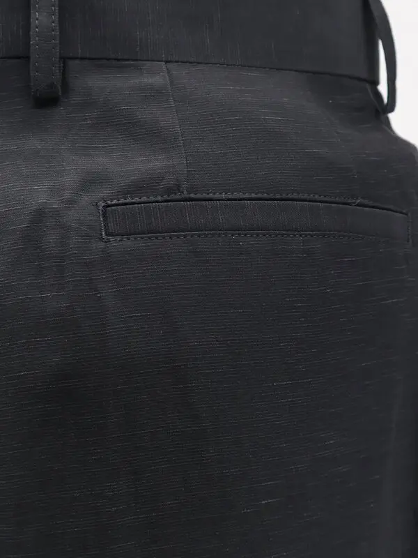 LANEUS Viscose And Linen Trousers