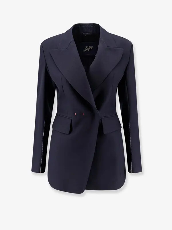 Seafarer Blazer Gilda In Lana Vergine - Blue