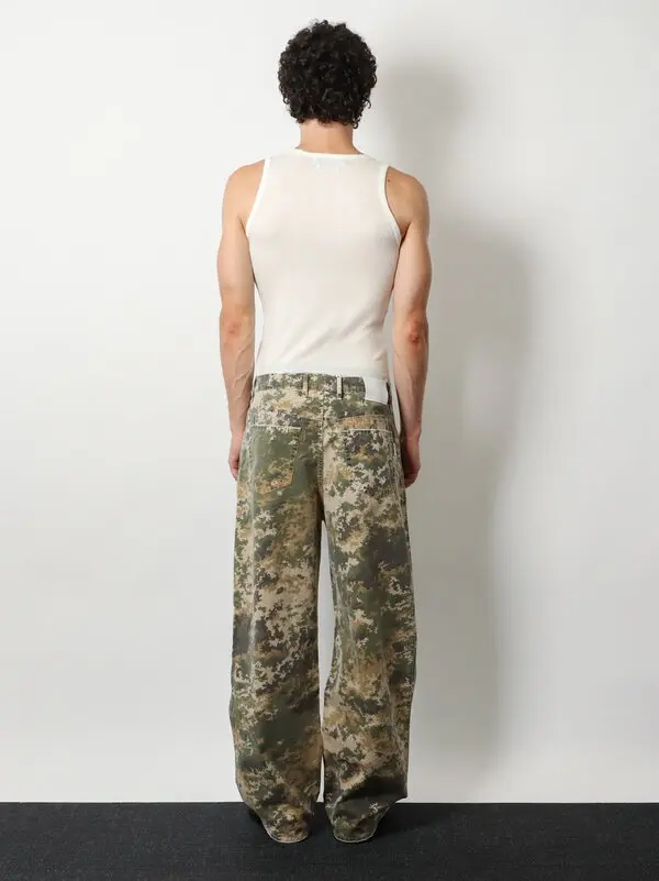 NUMERI 123456789 Cotton Camouflage Straight Leg Jeans