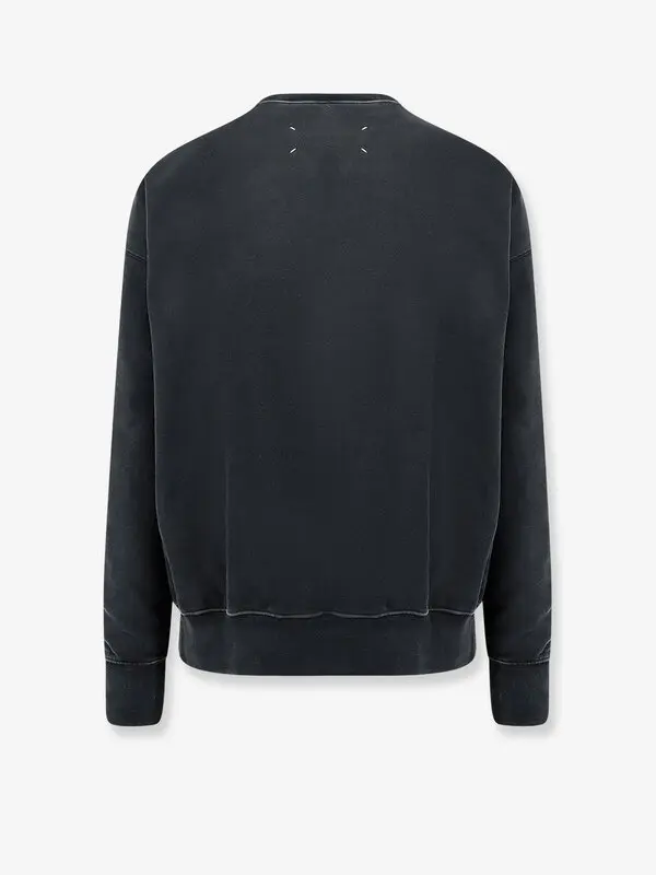 MAISON MARGIELA Cotton Sweatshirt With Front Embroidered Logo