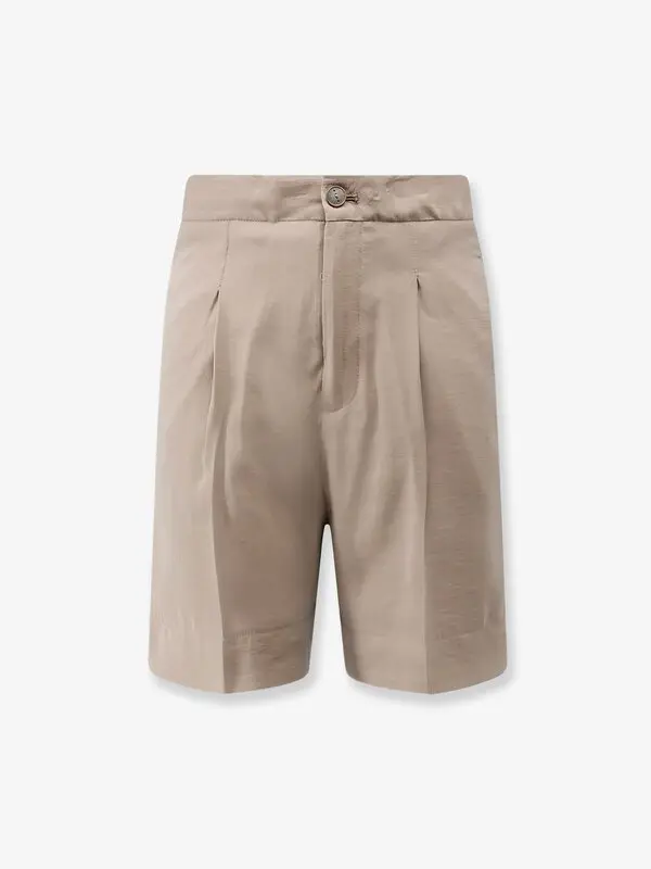 HEVO Torre Lapillo Modal Blend Bermuda Shorts - Beige