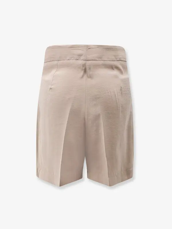 HEVO Torre Lapillo Modal Blend Bermuda Shorts - Beige