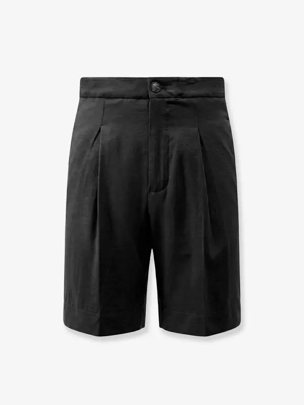 HEVO Torre Lapillo Modal Blend Bermuda Shorts - Black