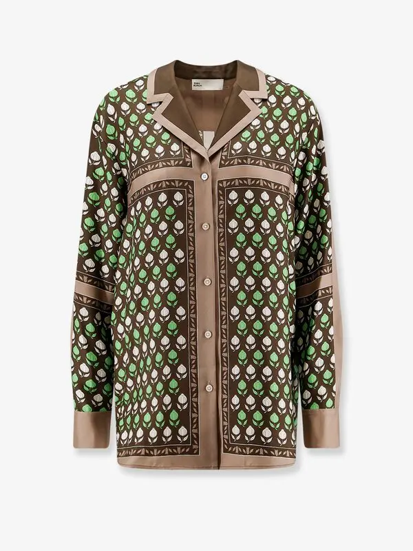 Tory Burch Multicolor Silk Shirt - Green