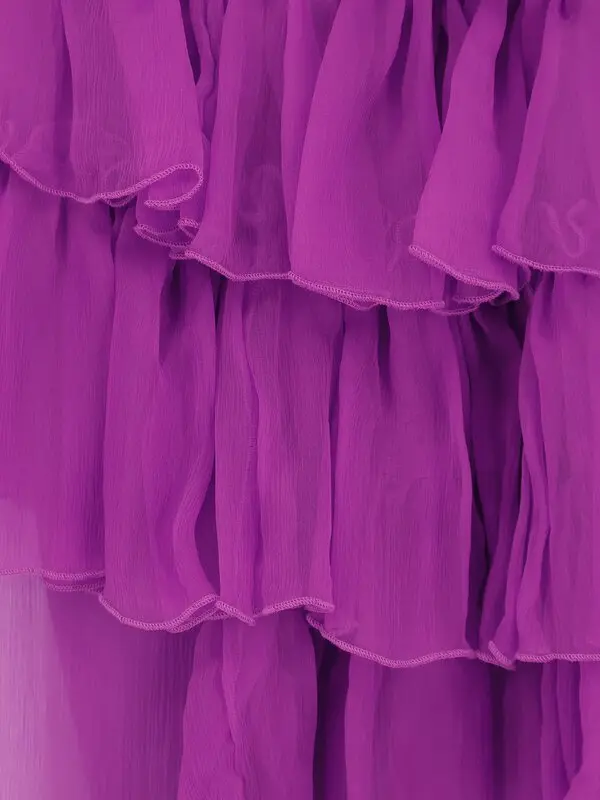 ACTUALEE Asymmetric Voile Dress